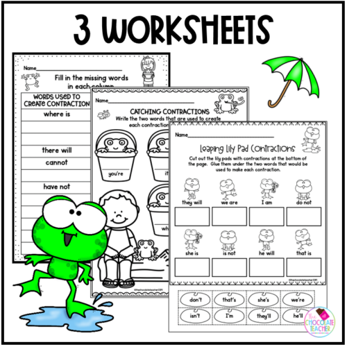 Contractions - Grammar Worksheets - Task Cards | Made By Teachers