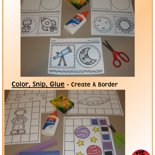Scissor Skills Outer Space Centers Cut Paste No Prep Fine Motor Cutting ...