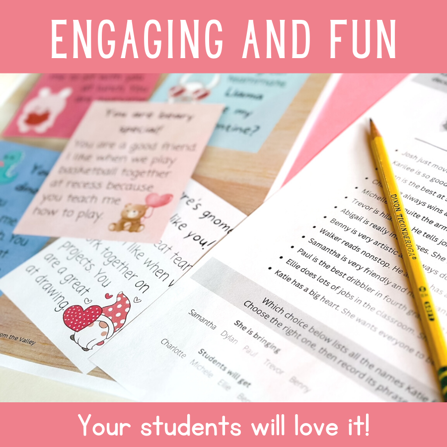Valentine's Day Activity | Reading Escape Room | 3rd - 5th Grade | Made ...
