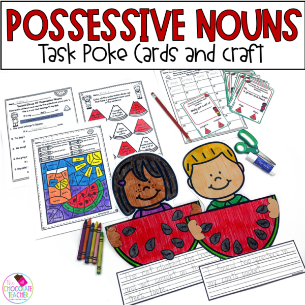 Possessive Nouns - Grammar Worksheets - Task Cards - Craft | Made By ...
