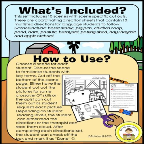Around the Farm Following DIrections | Made By Teachers