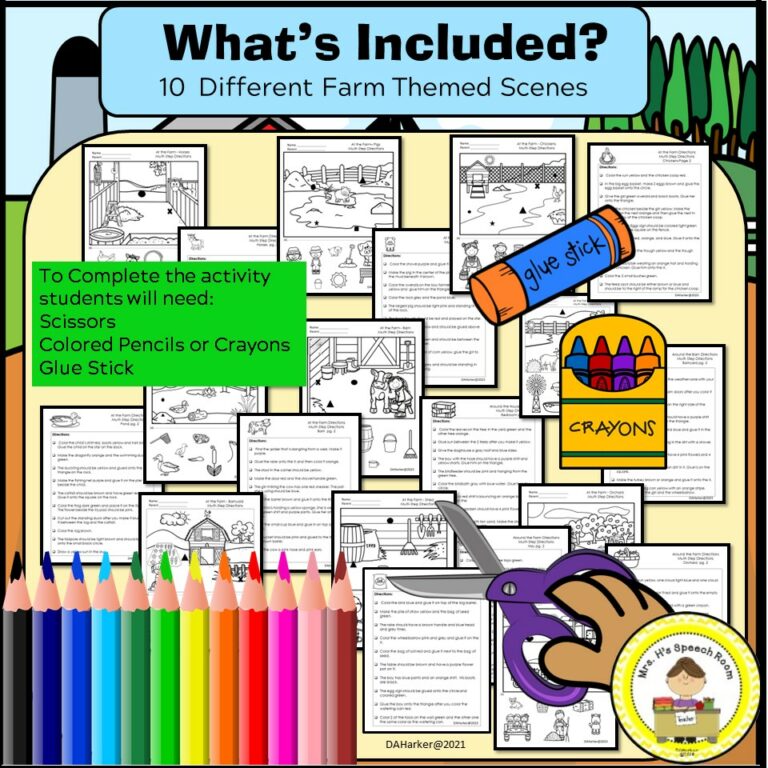 Around the Farm Following DIrections | Made By Teachers