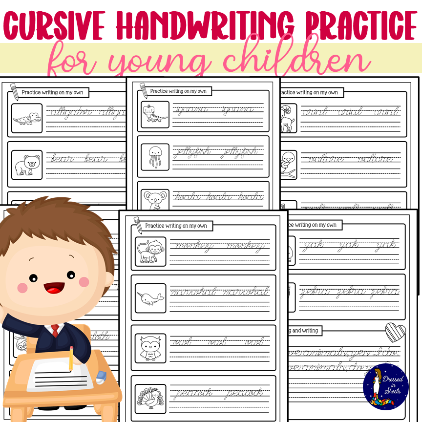 ABC Cursive Handwriting Practice for Young Children | Made By Teachers