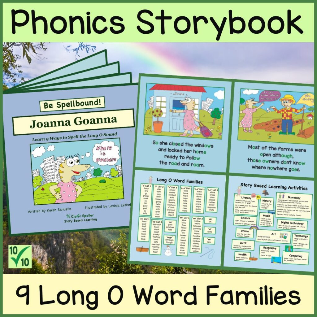 Phonics Story for 9 Long O Word Families + Spelling Activities, Chart ...