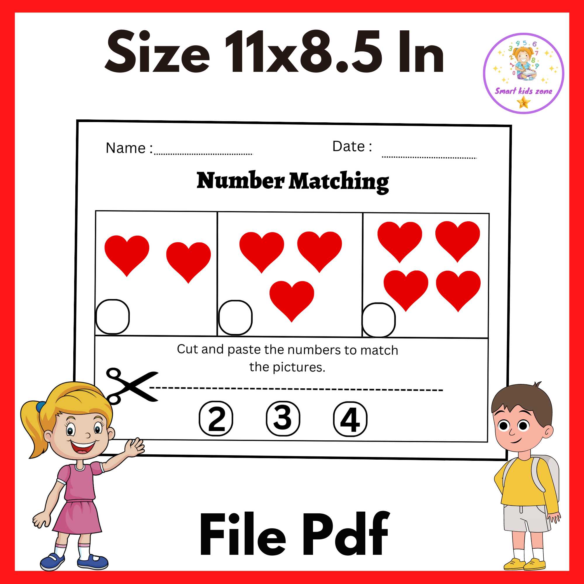 Valantine's day Missing Numbers Worksheets | Number Recognition 1-20 ...