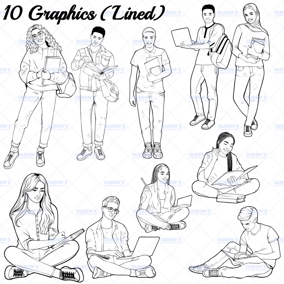 Teen Clipart, High School Students Clipart, Teenagers Clipart ...