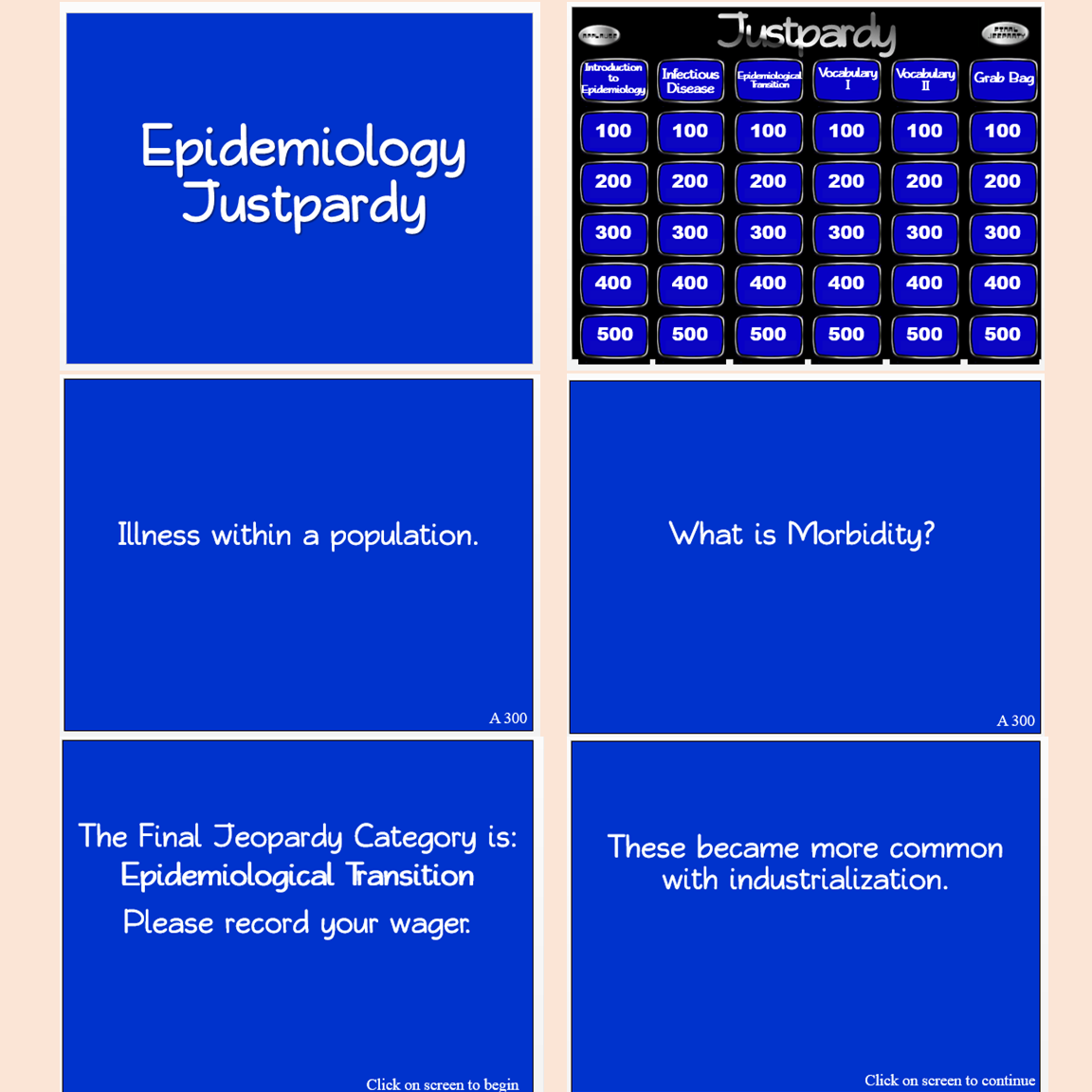 Epidemiology Justpardy Review Game and Study Guide | Made By Teachers
