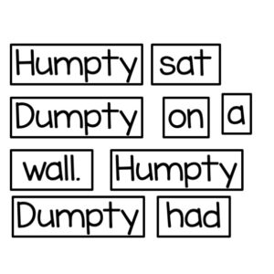 Pocket Chart Poem Humpty Dumpty Nursery Rhyme | Made By Teachers