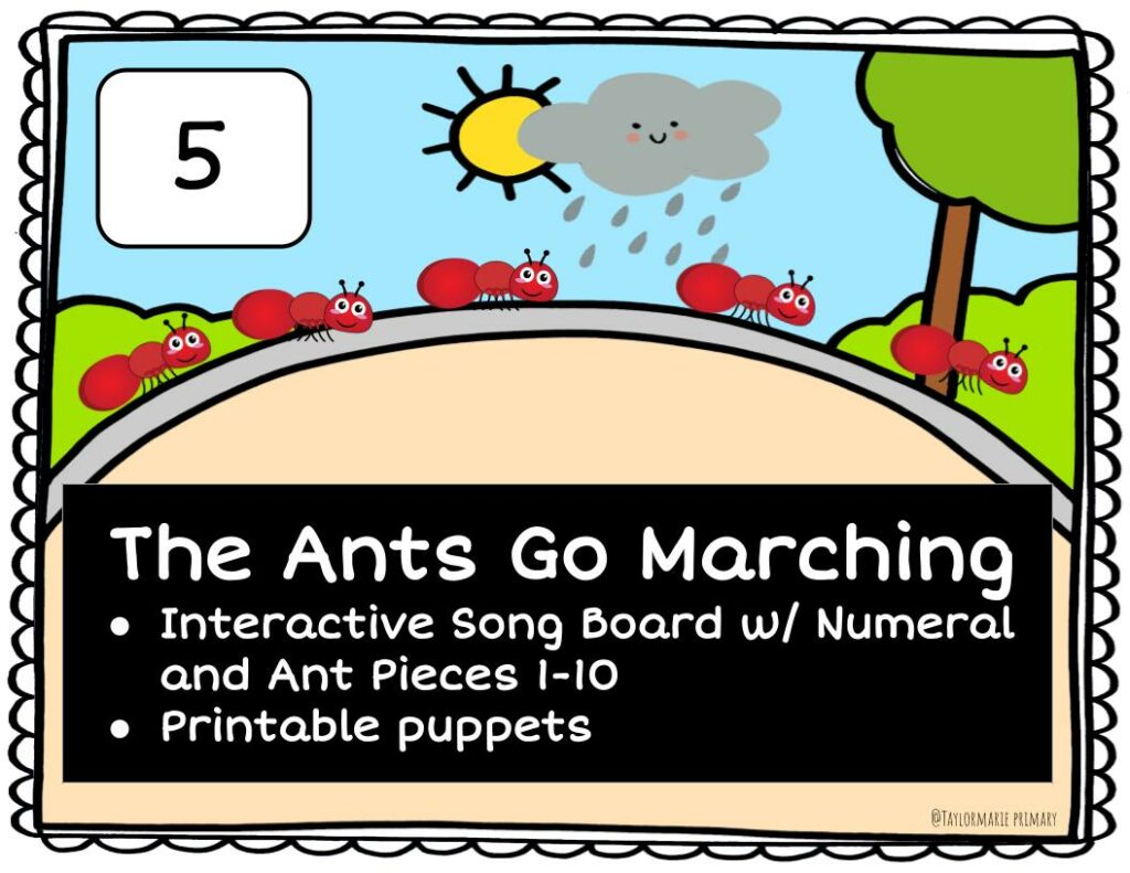 The Ants Go Marching Interactive Song Board and Puppets | Made By Teachers