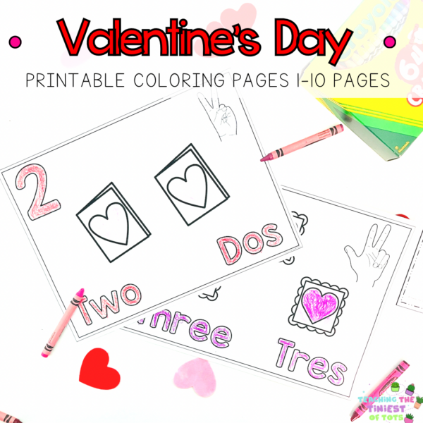 Valentine’s Day Coloring Pages Math Count and Color |Preschool ...