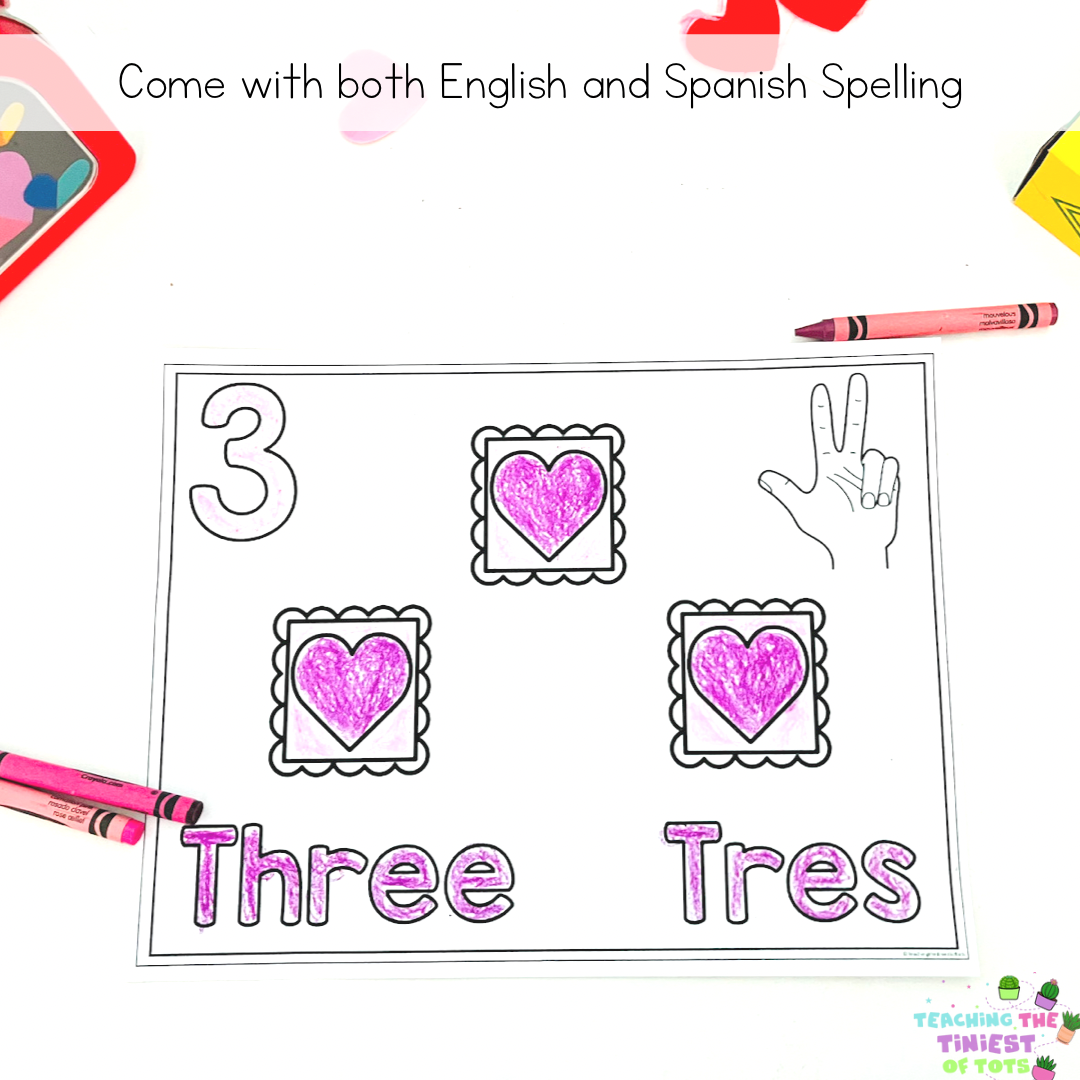 Valentine’s Day Coloring Pages Math Count and Color |Preschool ...