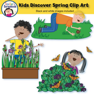 Kids Discover Spring Clip Art | Made By Teachers