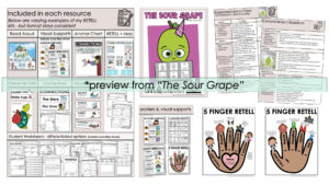 The Sour Grape Interactive Read Aloud Activities | Sequencing Craft ...