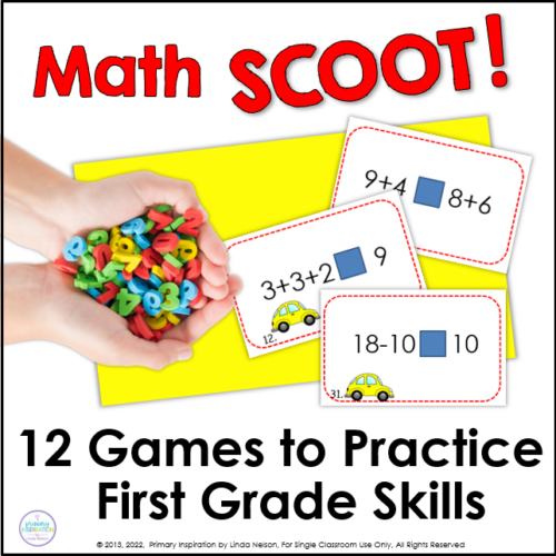 1st Grade Math Scoot Games - Addition, Subtraction, and Place Value ...