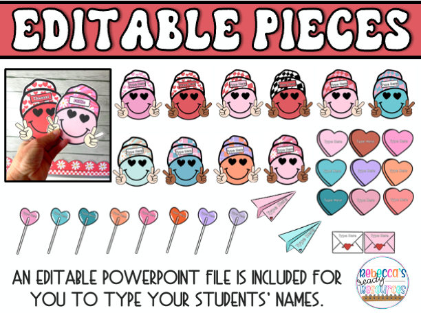 Valentines Day Retro Groovy Bulletin Board Kit and Door Decor | Made By ...