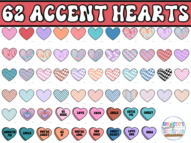 Valentines Day Retro Groovy Bulletin Board Kit and Door Decor | Made By ...