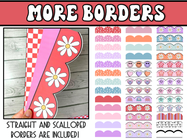 Valentines Day Retro Groovy Bulletin Board Kit and Door Decor | Made By ...