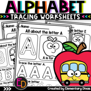 Back to School Alphabet Tracing Worksheets | Beginning Sounds | Made By ...
