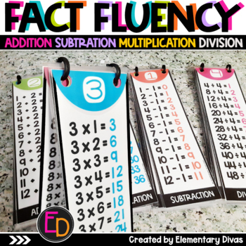 Fact Fluency Addition | Subtraction | Multiplication | Division ...