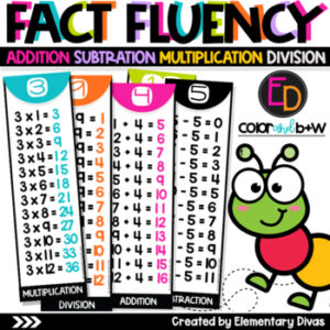 Fact Fluency Addition | Subtraction | Multiplication | Division ...