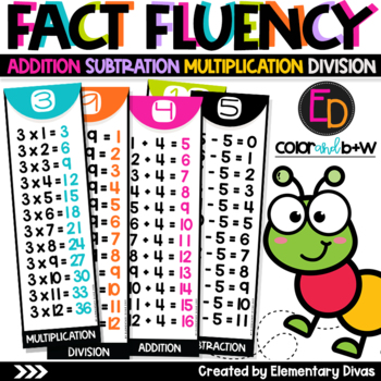 Fact Fluency Addition | Subtraction | Multiplication | Division ...