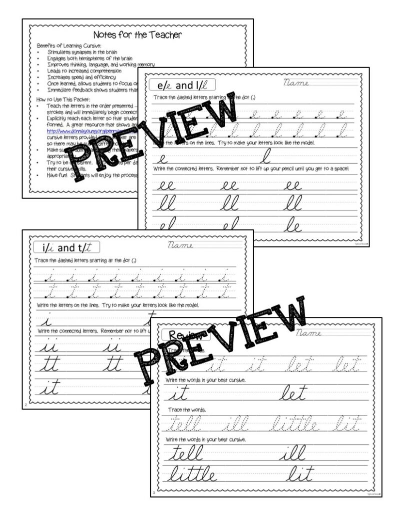 Cursive Handwriting Practice Worksheets | Made By Teachers