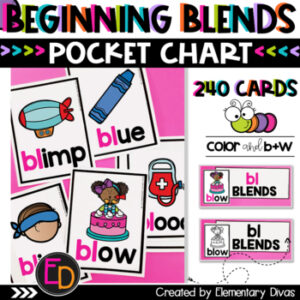 Beginning Blends Pocket Chart SUPER Packet 240 | Made By Teachers