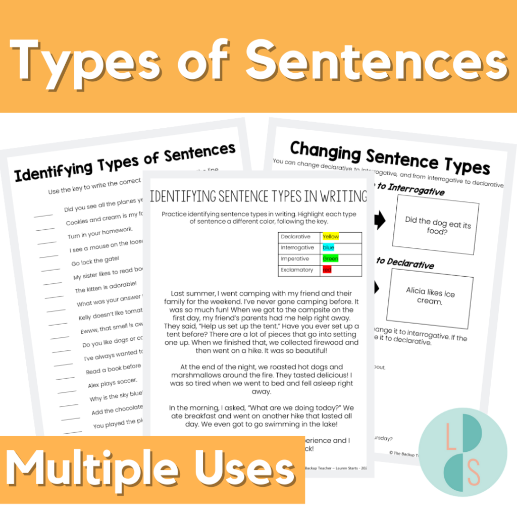 Types of Sentences Worksheets | Made By Teachers