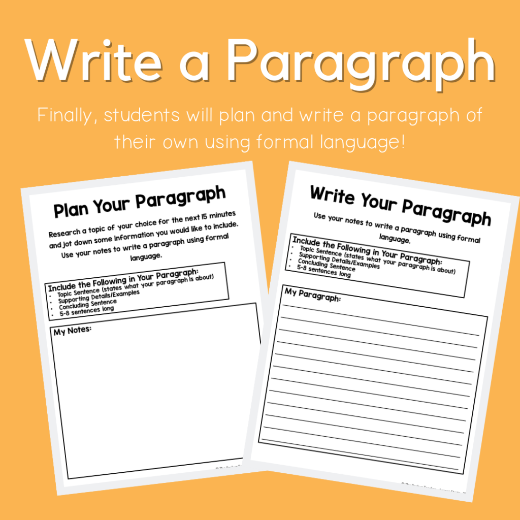 Formal vs. Informal Language Worksheet | Made By Teachers