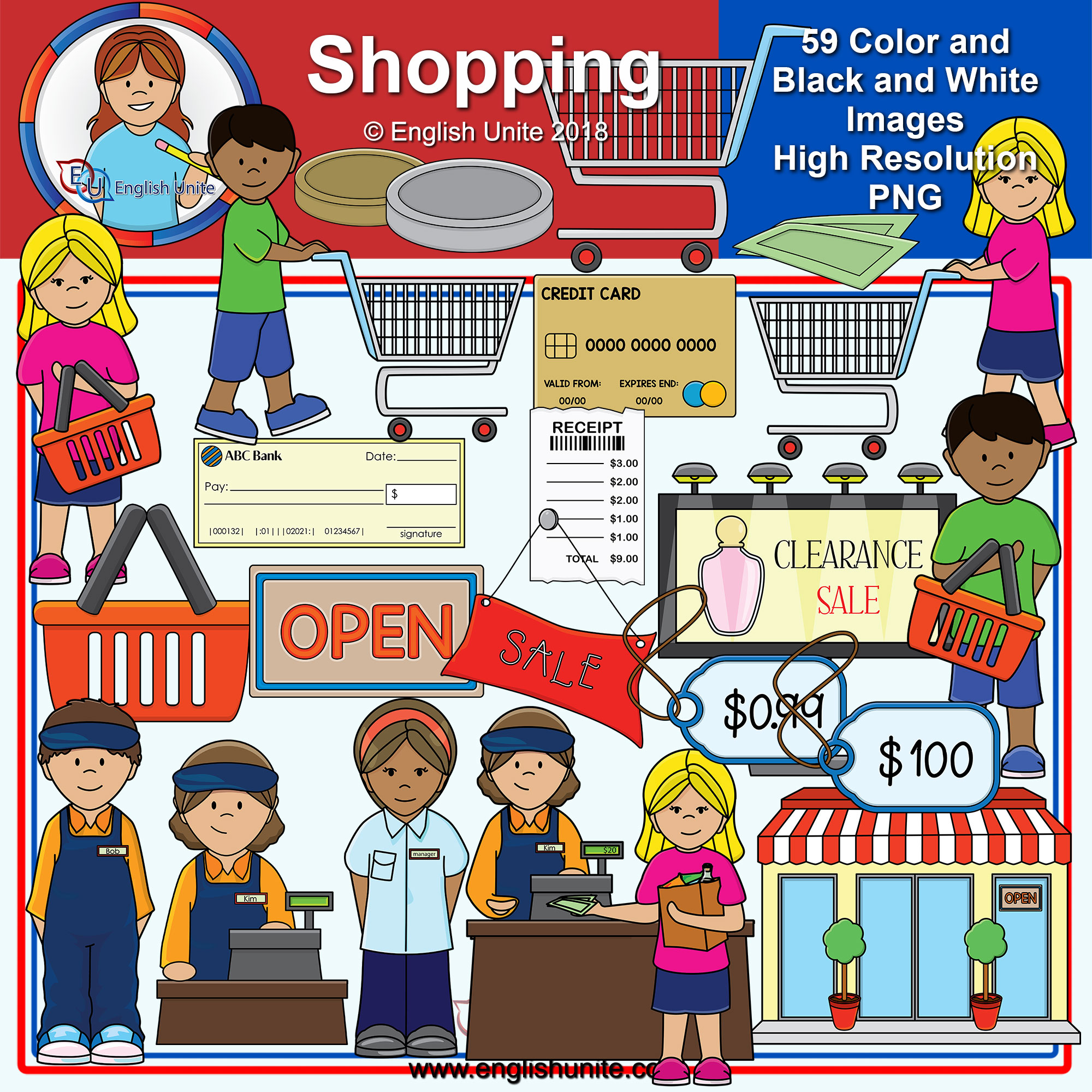 Clip Art - Shopping | Made By Teachers