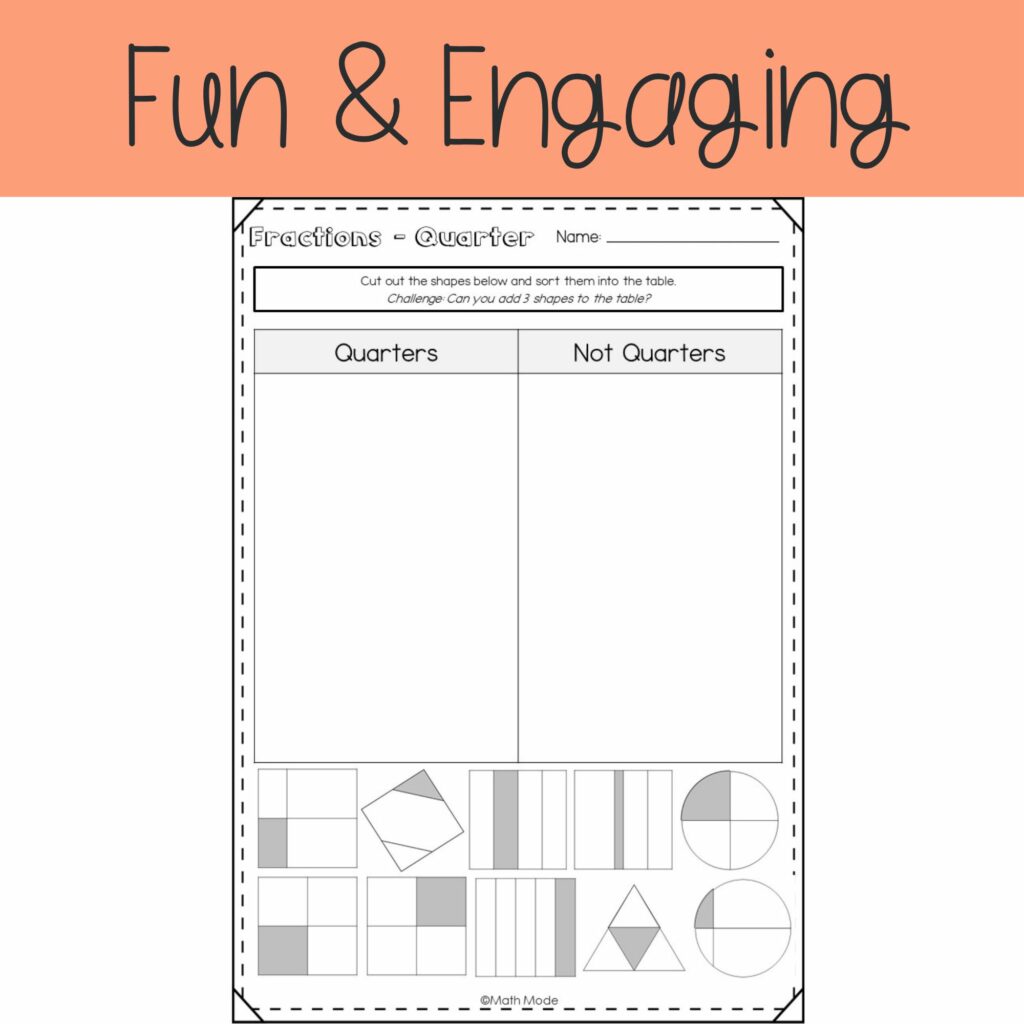 Fractions - Finding a Quarter of a Shape and a Quarter of a Quantity ...
