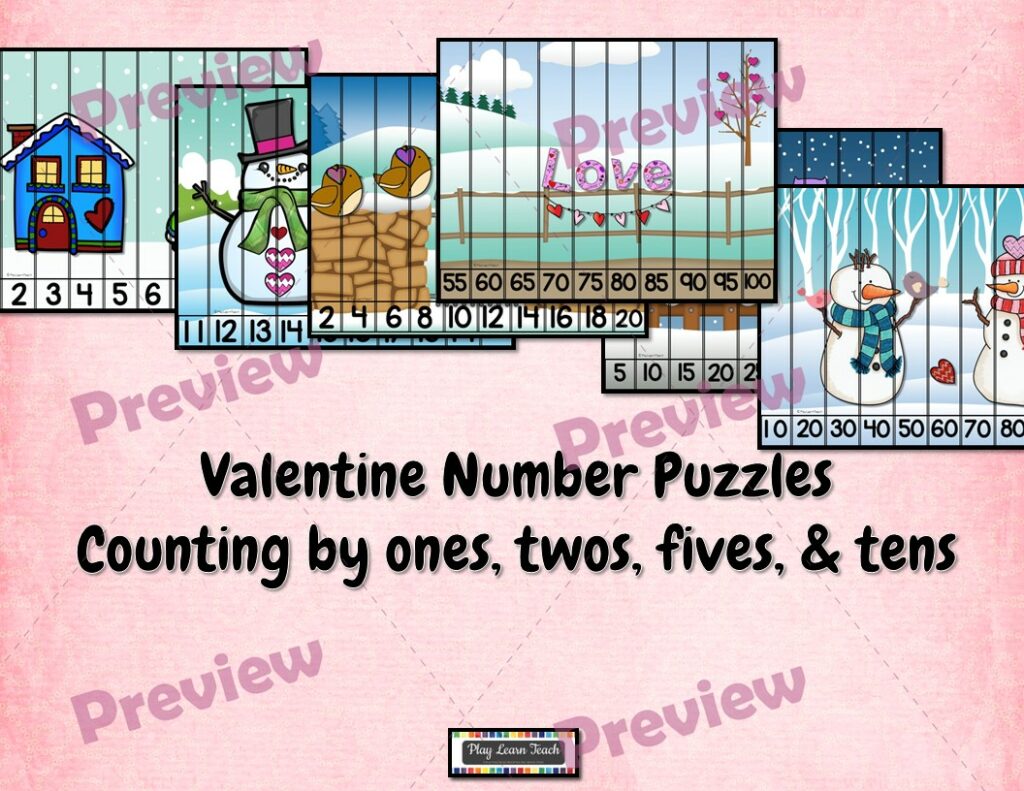 Valentine Number Puzzles | Made By Teachers