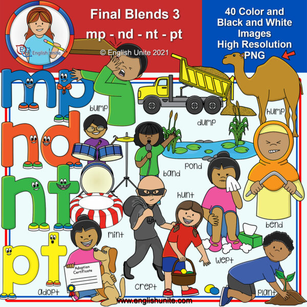 Clip Art - Final Blends 3 (mp/nd/nt/pt) | Made By Teachers