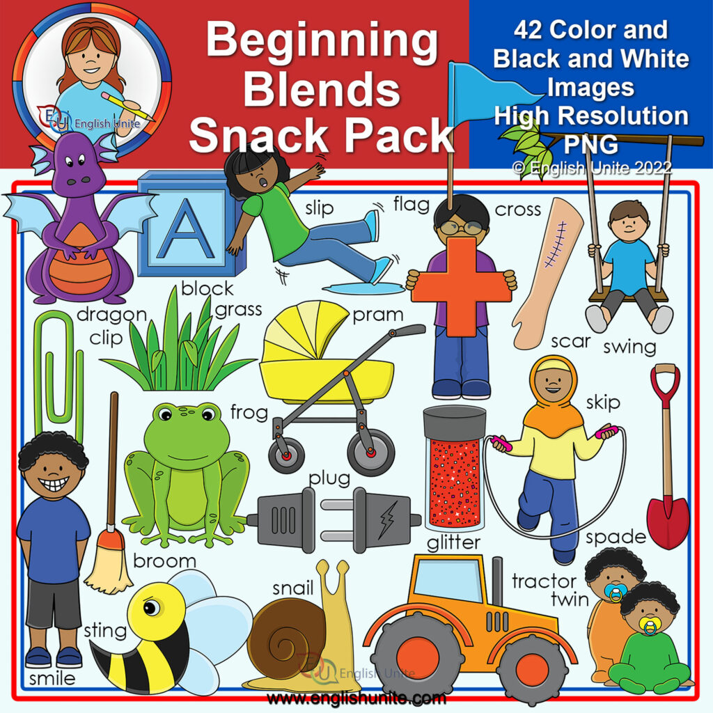 Clip Art - Beginning Blends Snack Pack | Made By Teachers