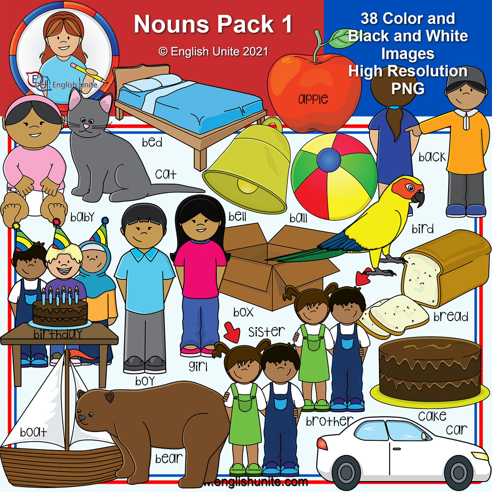 Clip Art Nouns Pack 1 Made By Teachers