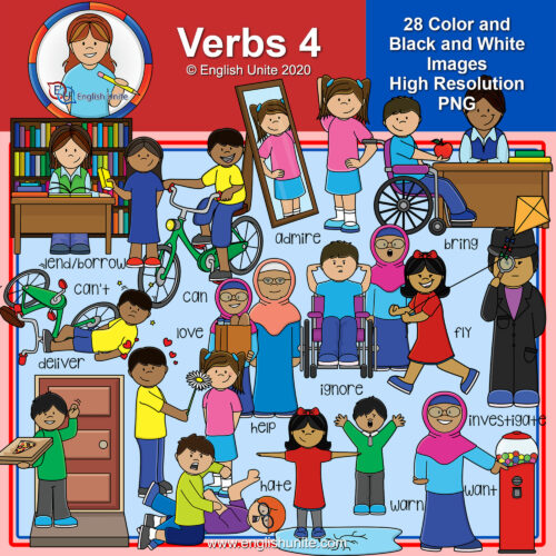 Clip Art - Verbs Pack 4 | Made By Teachers