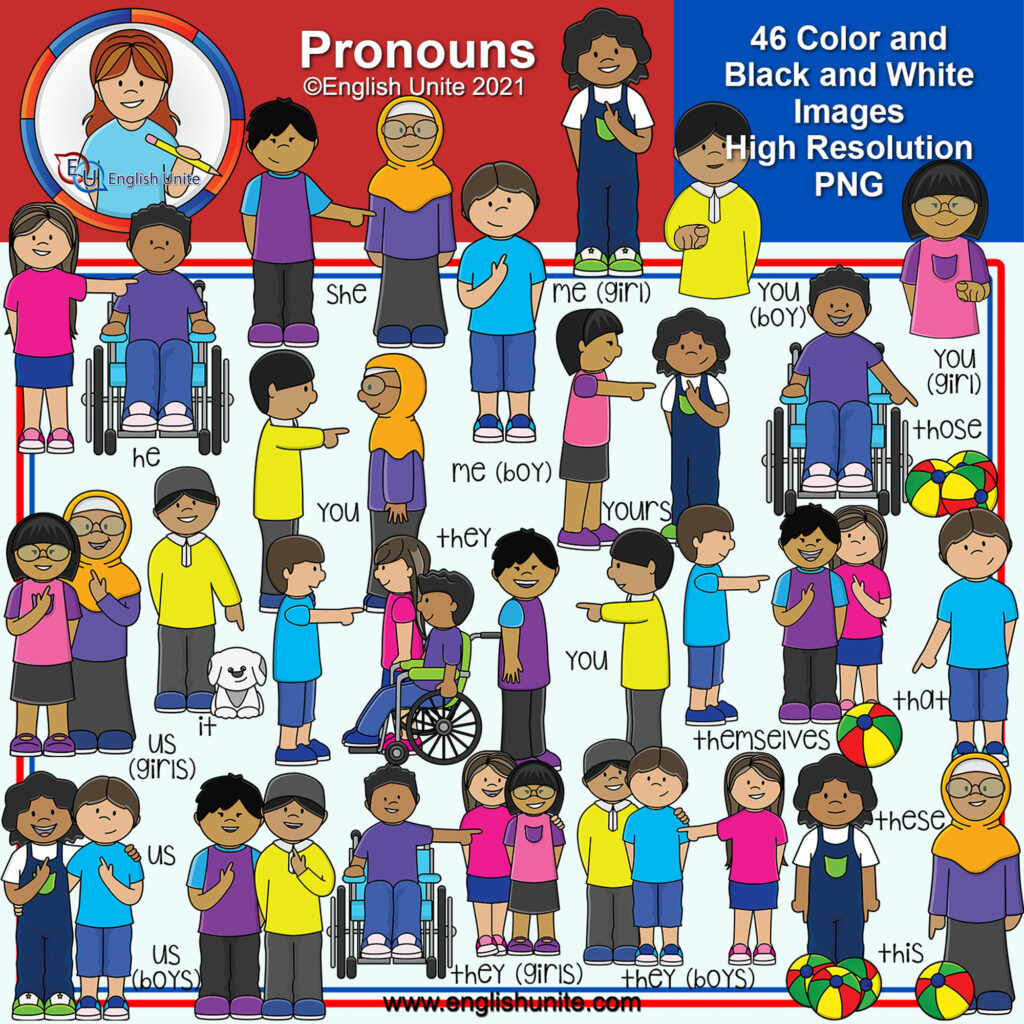Clip Art - Pronouns | Made By Teachers