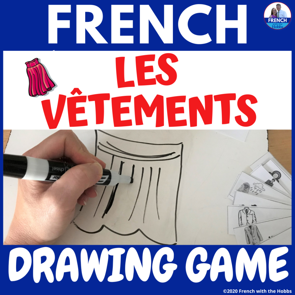 French Clothing Vocabulary Interactive Drawing Game les vêtements ...