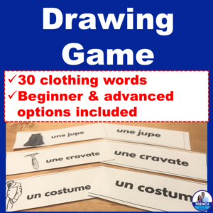 French Clothing Vocabulary Interactive Drawing Game les vêtements ...