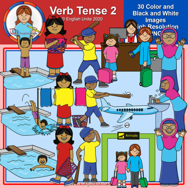 Clip Art - Verb Tense Pack 2 | Made By Teachers