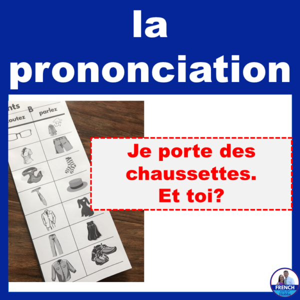 French Clothing Listening & Speaking Partner Activity les vêtements ...