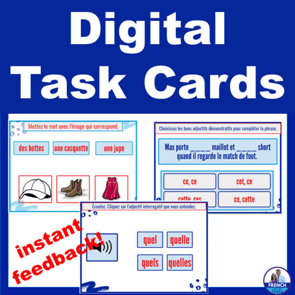 French Clothing Vocabulary & Grammar Practice Activity BUNDLE les ...