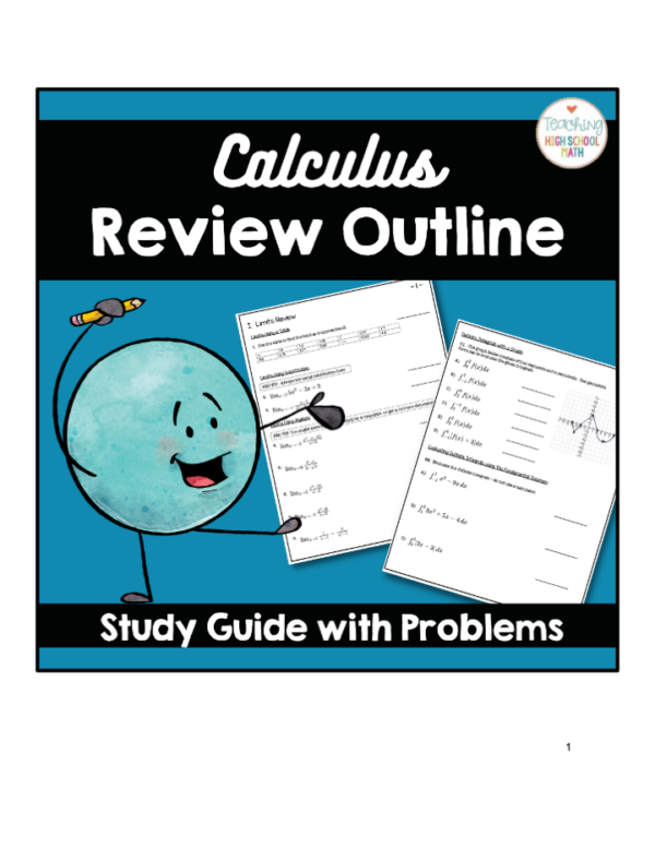 Calculus AP AB Review Study Guide with Problems | Made By Teachers