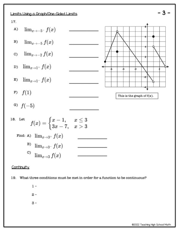 Calculus AP AB Review Study Guide with Problems | Made By Teachers