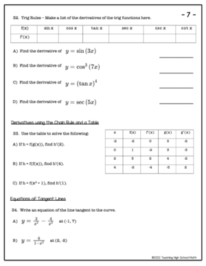 Calculus AP AB Review Study Guide with Problems | Made By Teachers