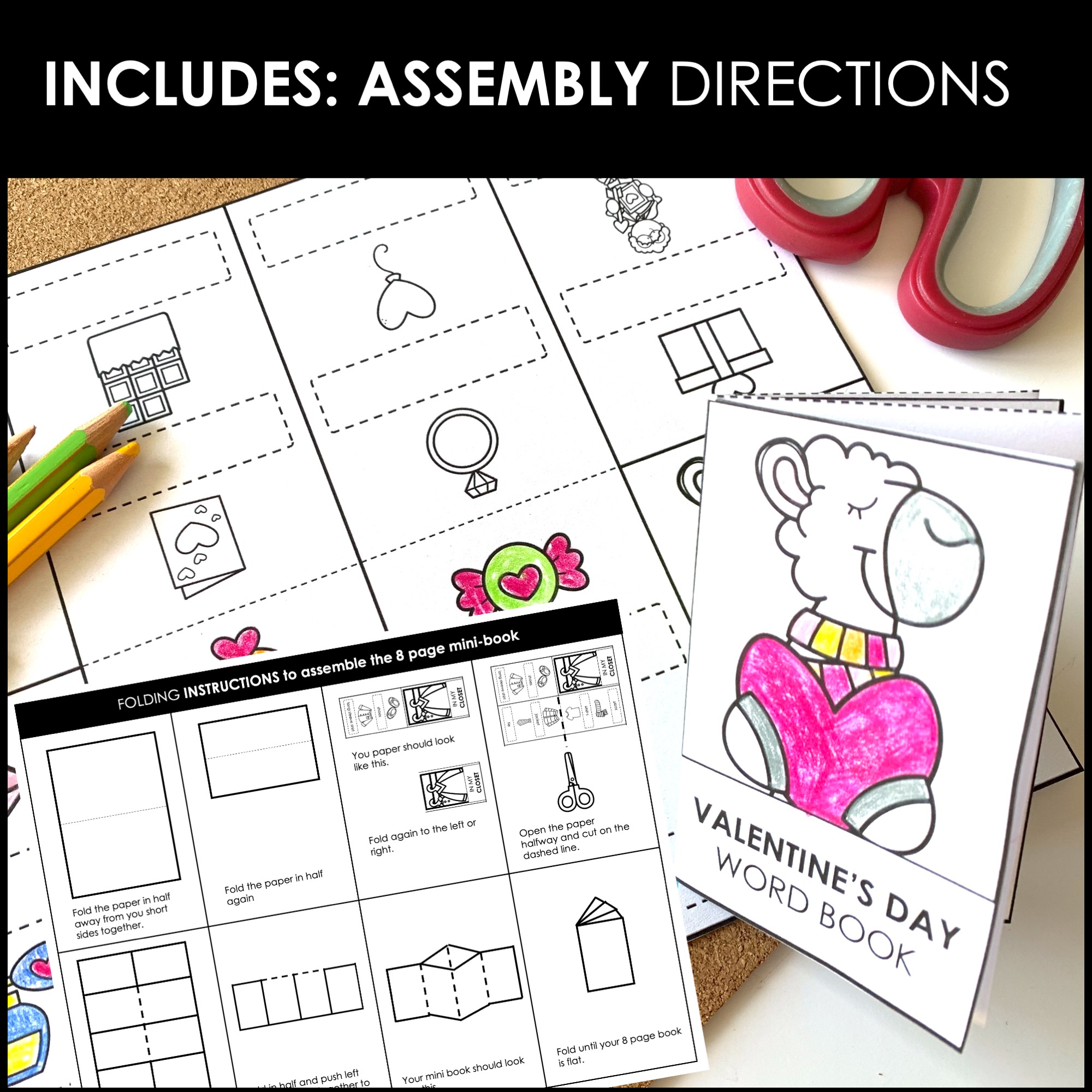 Valentine's Day Mini-Book Activity | Holiday Vocabulary Picture ...