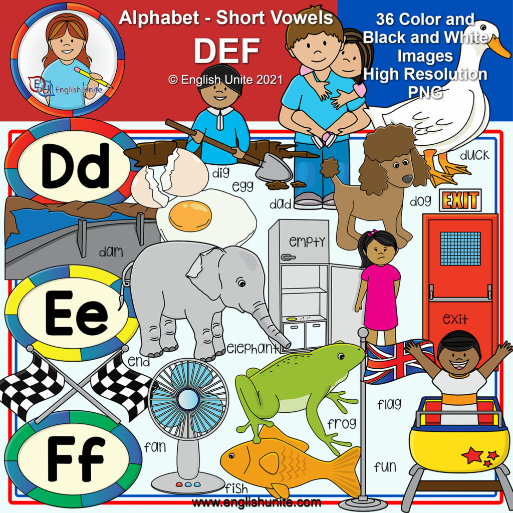 Clip Art - The Alphabet (DEF) | Made By Teachers