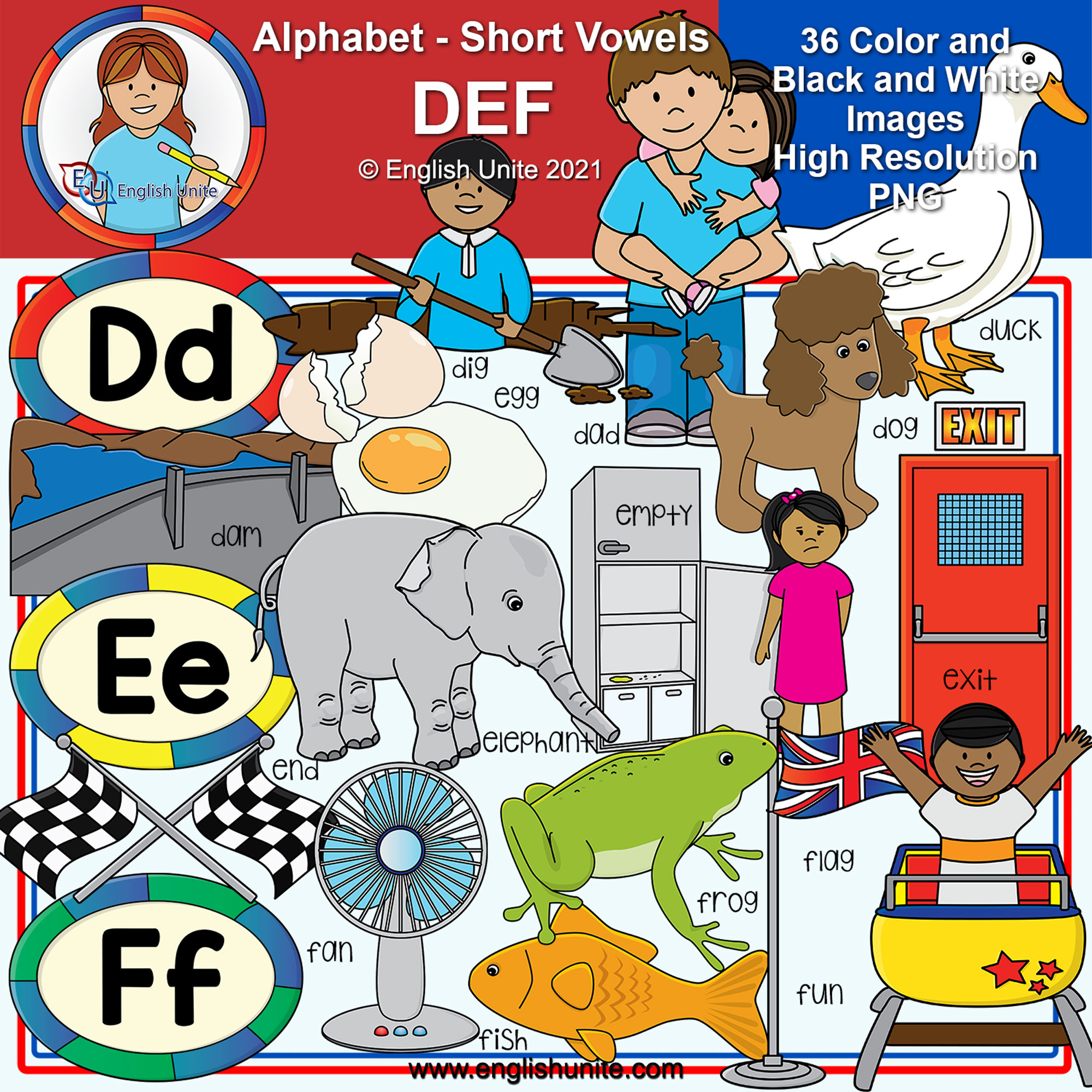 Clip Art - The Alphabet (DEF) | Made By Teachers