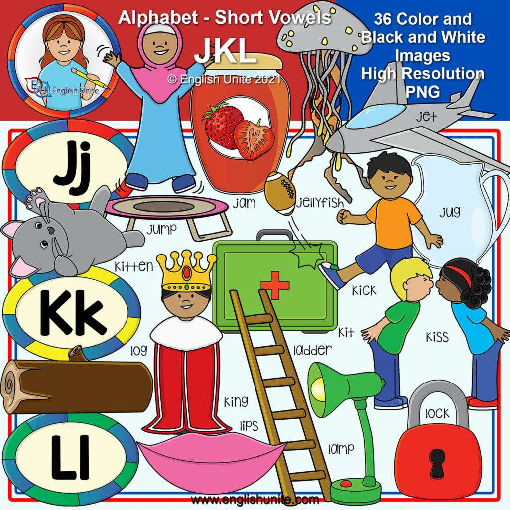 Clip Art - The Alphabet (JKL) | Made By Teachers