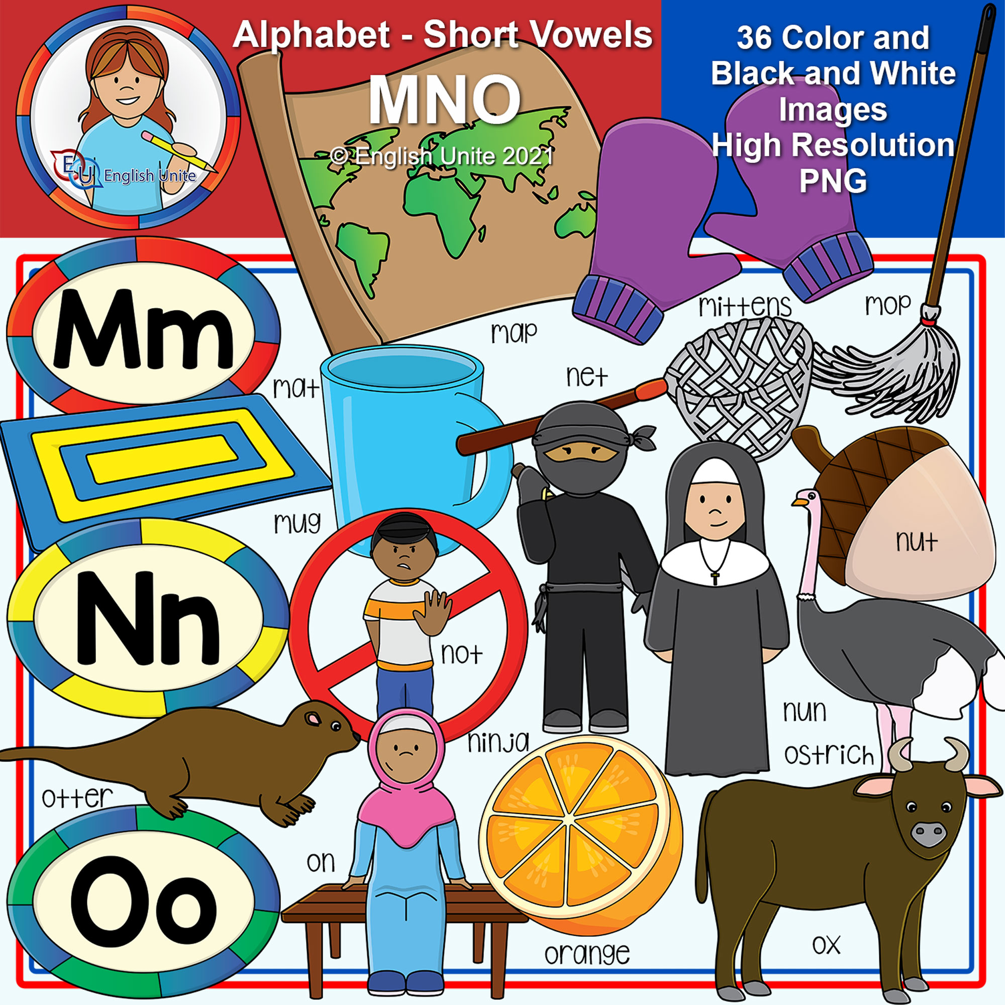 Clip Art - The Alphabet (MNO) | Made By Teachers